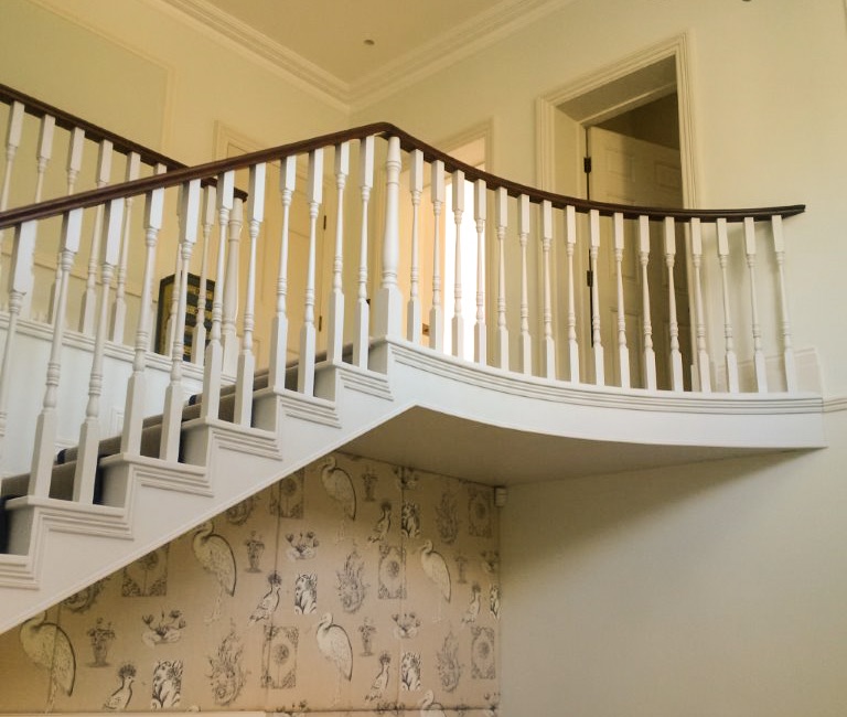 gallery featuring stairs and hallways