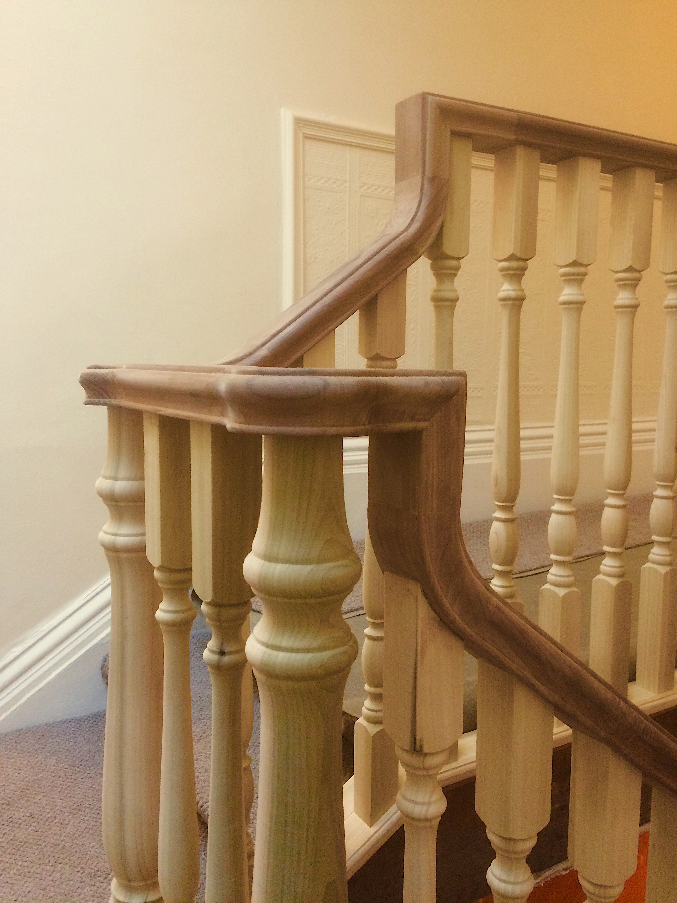 gallery featuring stairs and spindles